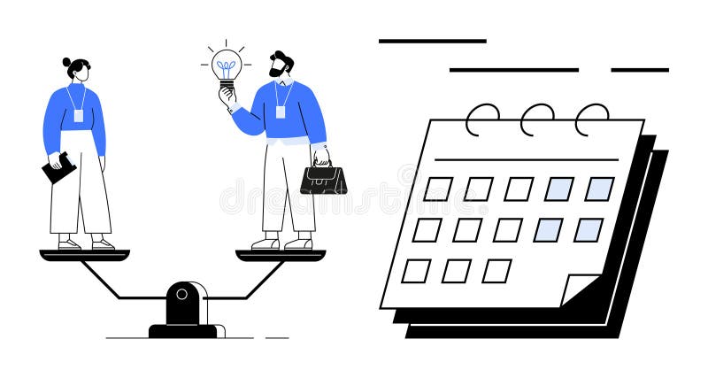 Balancing Work-Life and Creative Ideas in Professional Life Stock ...