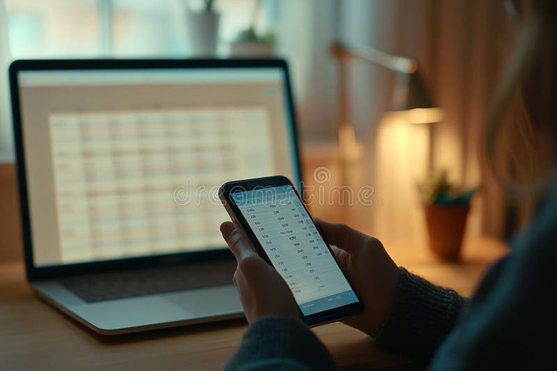 Balancing Work and Technology Stock Illustration - Illustration of ...