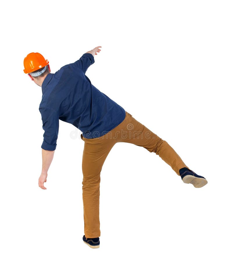 Balancing Young Man. or Dodge the Falling . Stock Photo - Image of ...