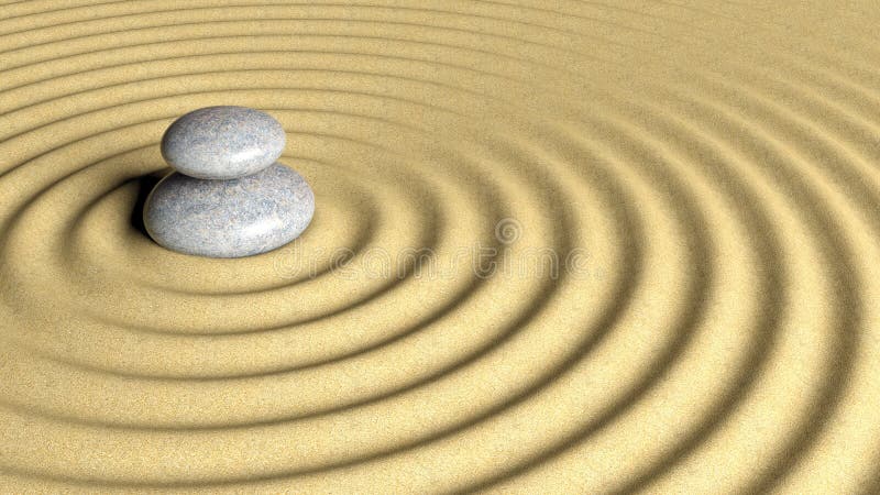 Balancing Zen stones stack stock illustration. Illustration of grey ...