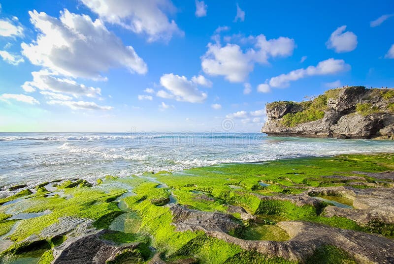 Balangan Beach Cliff View from the Shore Stock Image - Image of cliff ...