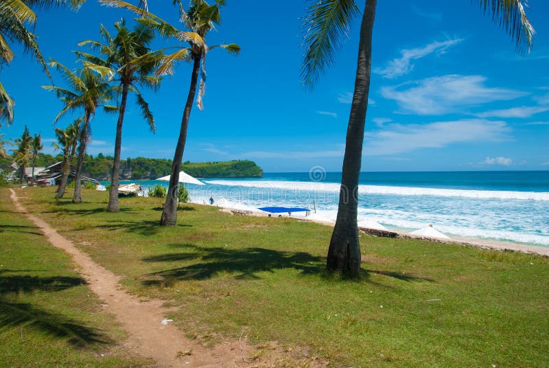 Balangan beach stock image. Image of relaxation, palm - 55152619