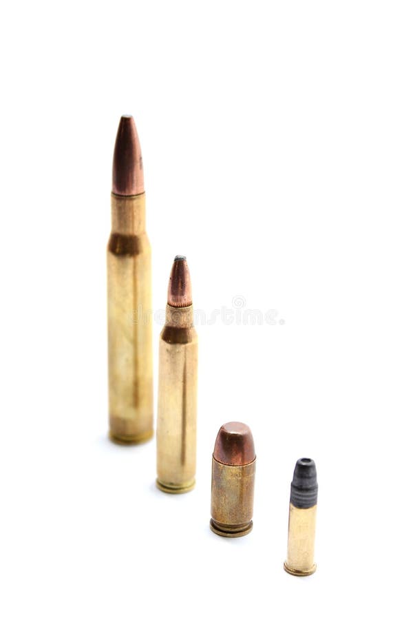 Balas Diferentes Do Calibre Imagem de Stock - Imagem de guerra, metal ...