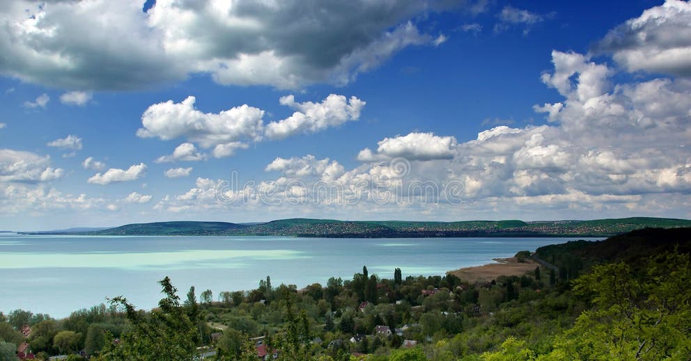 Balaton stock photo. Image of lake, trees, balaton, landscape - 9146328