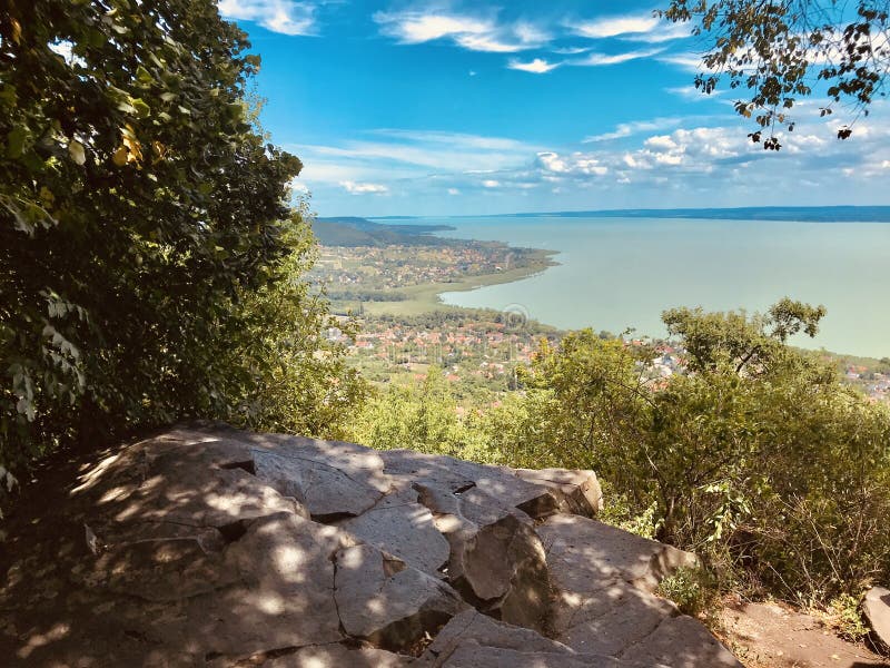 Balaton badacsony panorama stock image. Image of balaton - 191417679