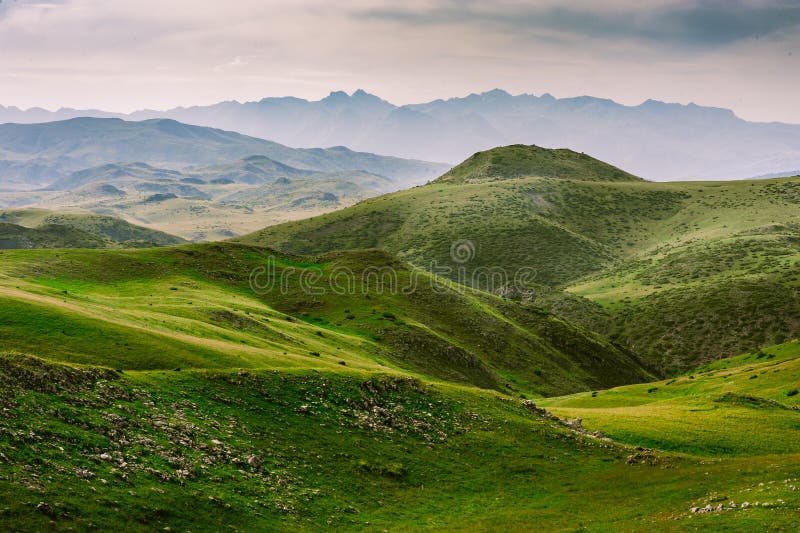 Balkan Landscape of Green Hills and Mountains Stock Photo - Image of ...