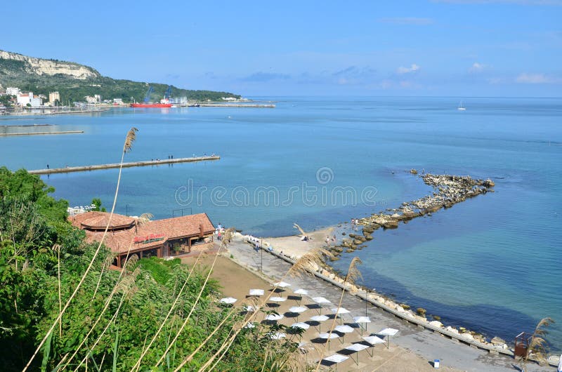 Balchik cliff editorial stock photo. Image of waters - 73358103
