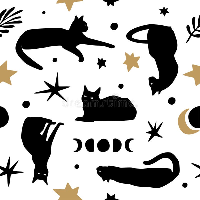 Moon Phases Cat Stock Illustrations – 55 Moon Phases Cat Stock ...