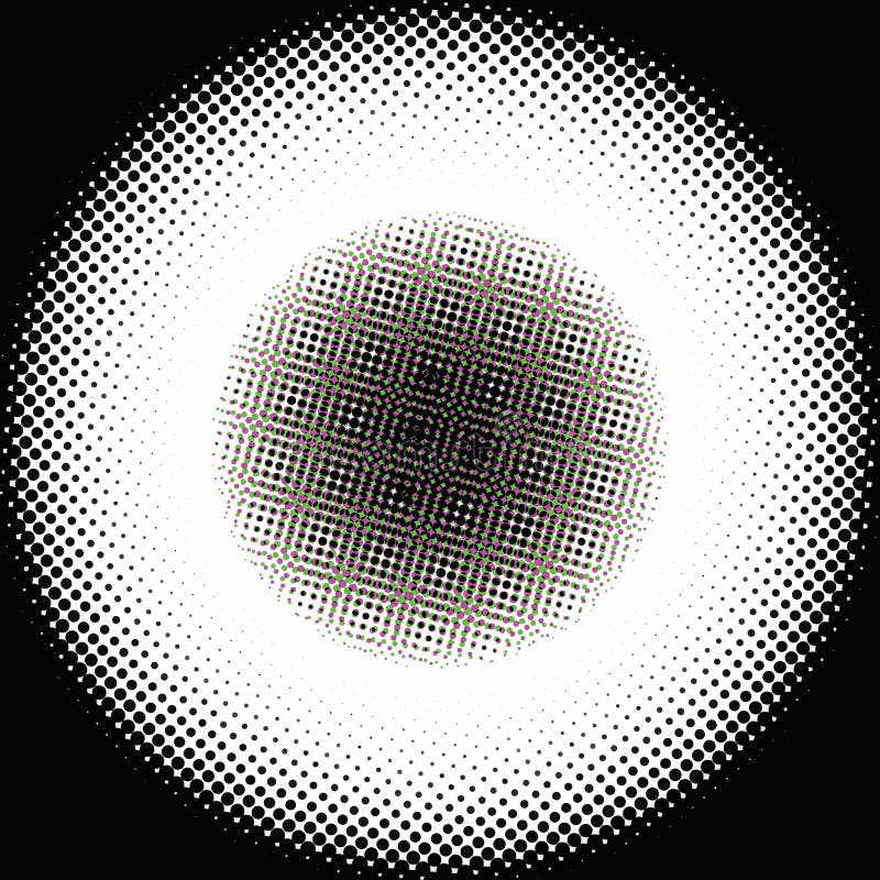 Balck Halftone Circle with Color Inside Stock Vector - Illustration of ...