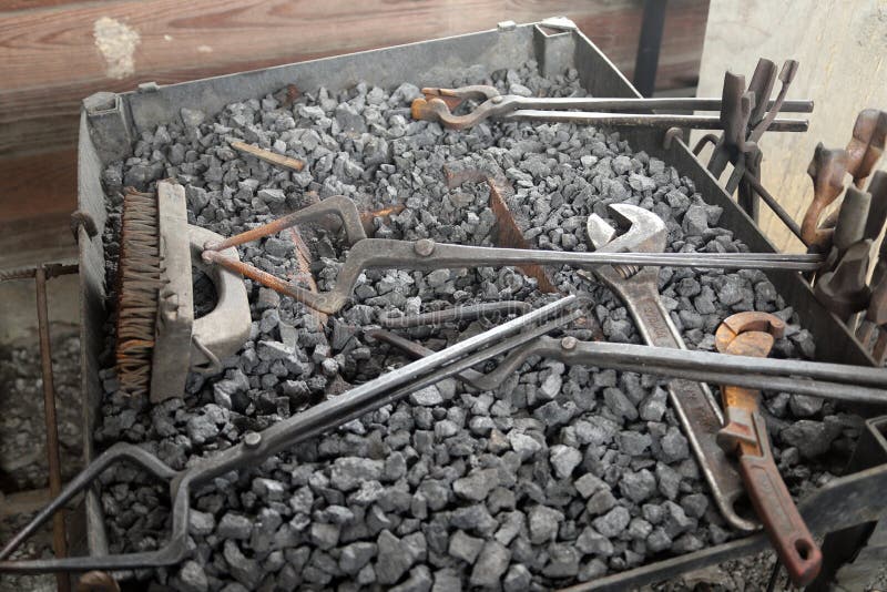 Balcksmith Forge with Tools Stock Photo - Image of blacksmith ...