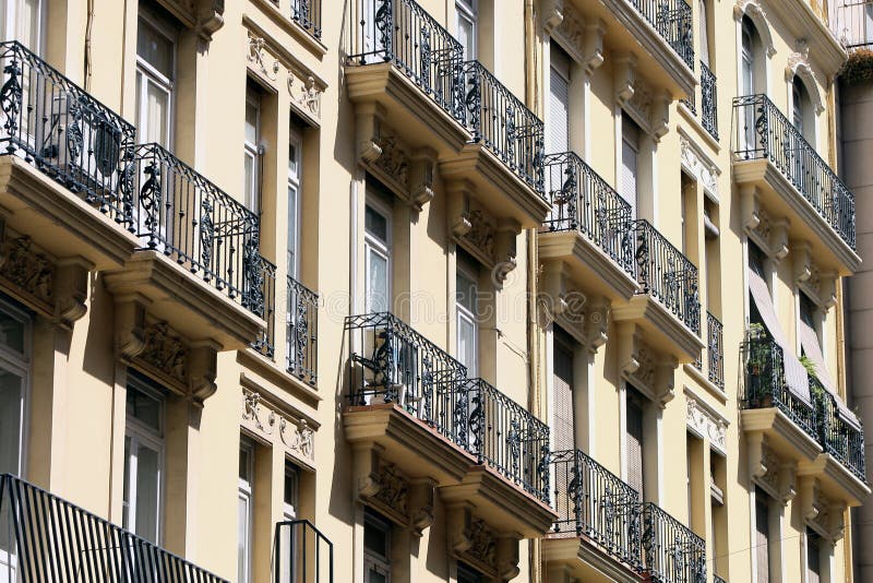 Balconies stock image. Image of town, buildings, architecture - 23702577