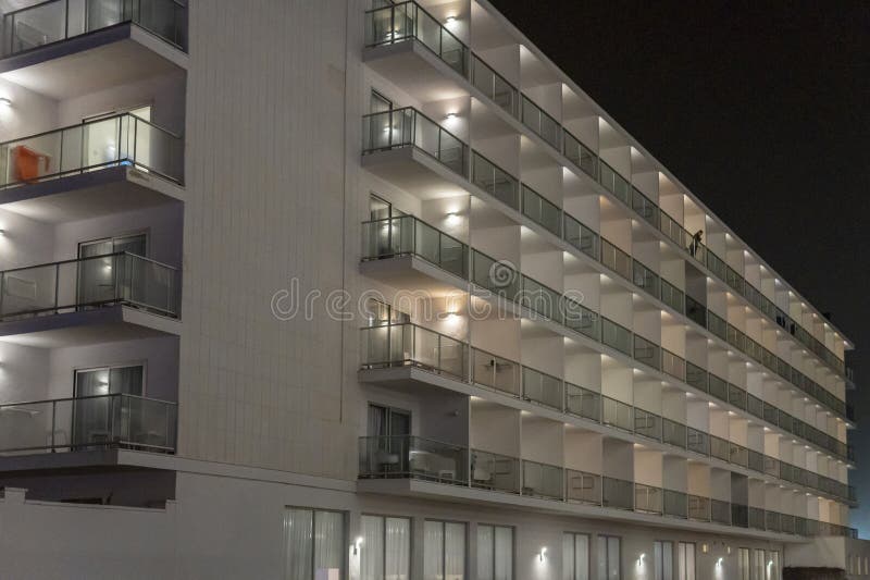 Balconies of a Hotel Complex in the Resort of Palma De Mallorca at ...