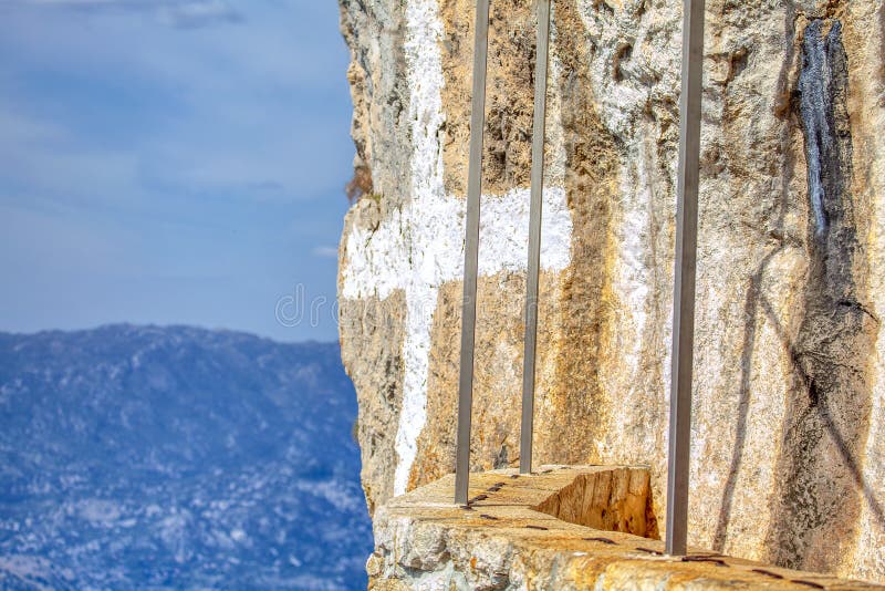 Balcony of Ancient Monastery Stock Photo - Image of rock, landscape ...