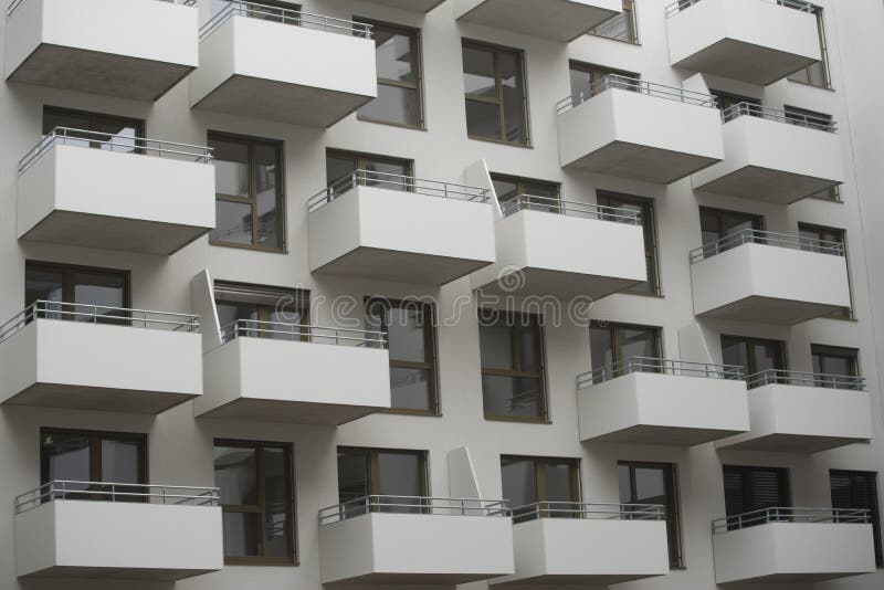 Balcony at an Apartment Building Stock Photo - Image of feature ...
