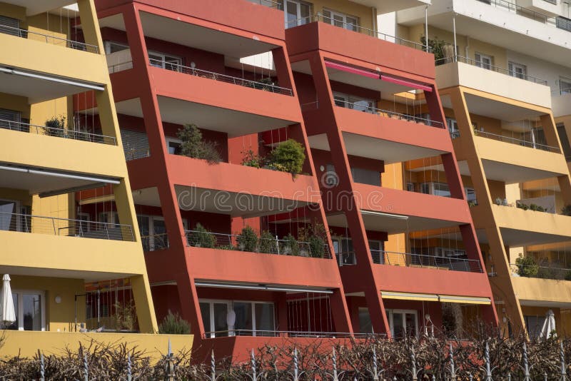 Balcony at an Apartment Building Stock Image - Image of lodge ...