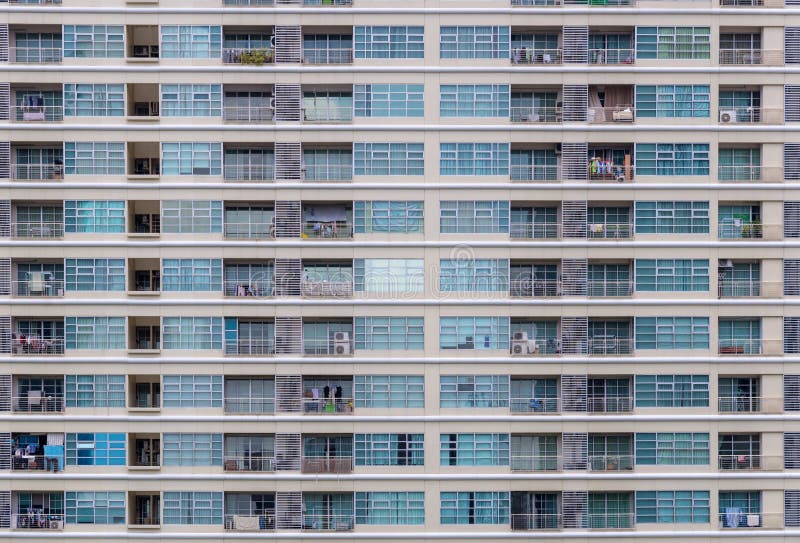 Balcony of Apartment Building in City Stock Photo - Image of downtown ...