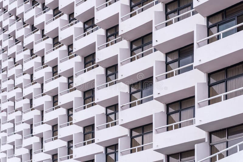 Balcony of Apartment Building in City Stock Image - Image of estate ...