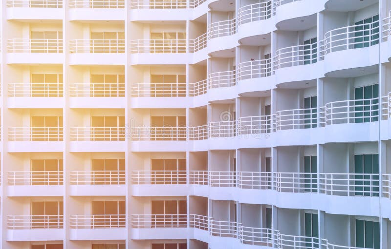 Balcony of Apartment Building in the City Stock Image - Image of ...