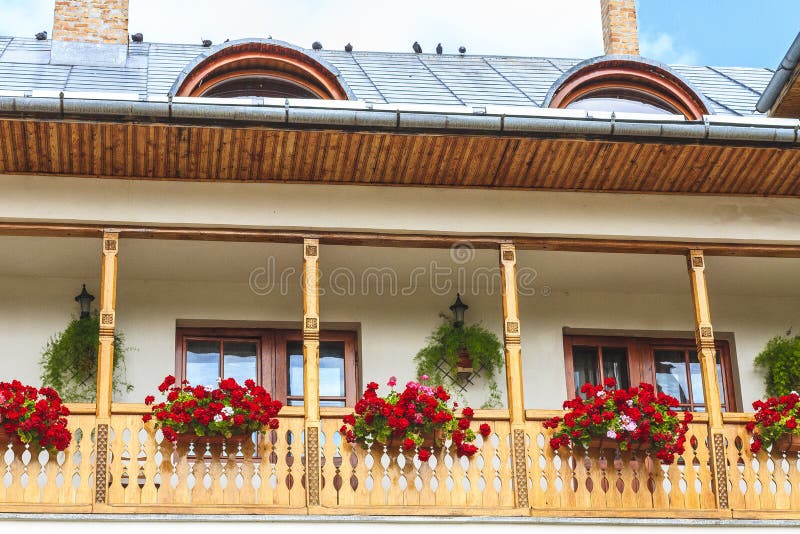 Balcony stock photo. Image of design, flower, architecture - 43328730