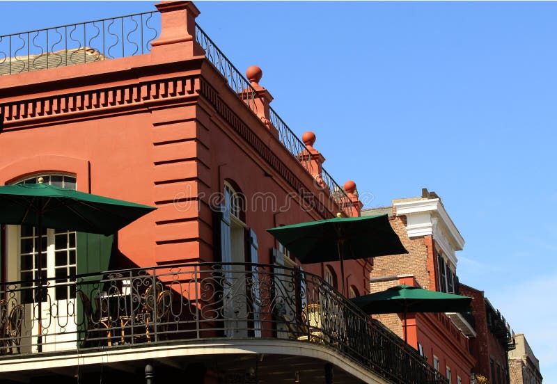 Balcony Cafe stock image. Image of neworleans, table - 48286221
