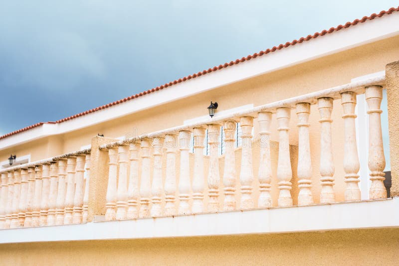 Balcony in classical style stock image. Image of country - 90341483