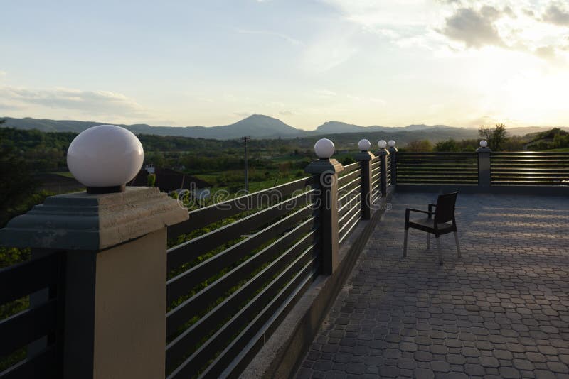 Balcony in the countryside stock photo. Image of countryside - 224624868