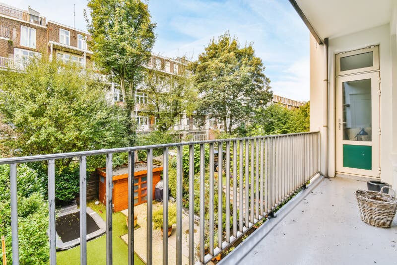 Balcony Design with Amazing View Stock Image - Image of residential ...