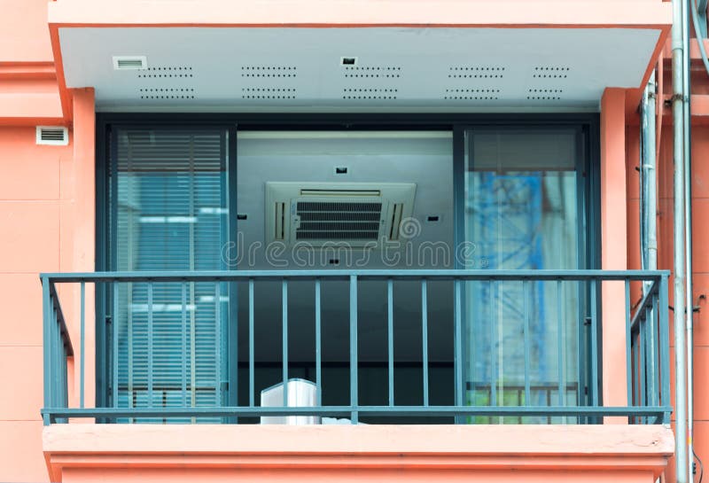 Balcony. stock photo. Image of apartment, small, weather - 94911682