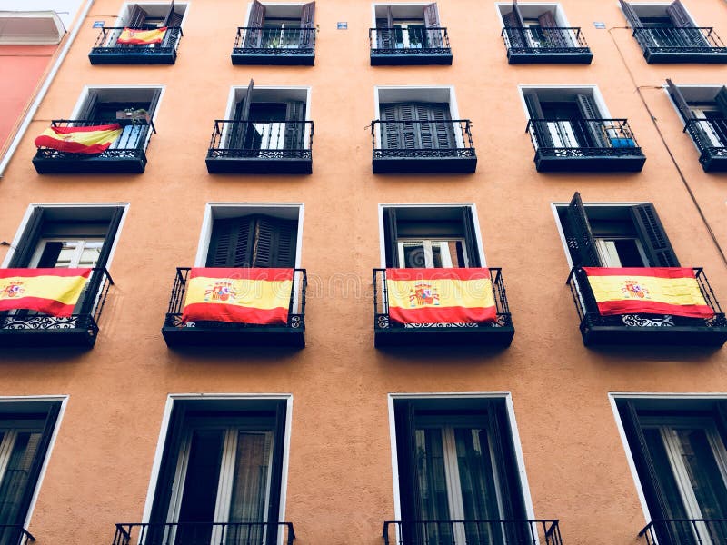 Vintage balcony in Spain stock photo. Image of house, architectural ...