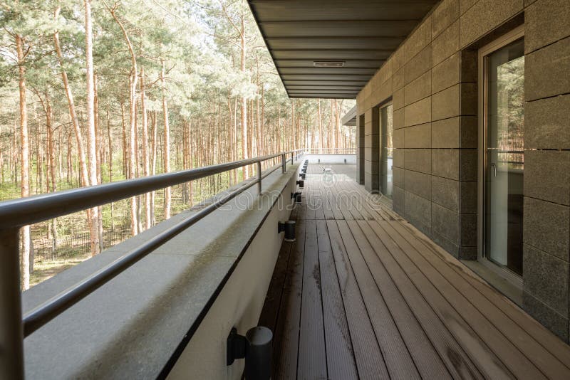 Balcony with forest view stock photo. Image of stylish - 78565148