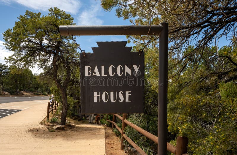 Balcony House Trail Head Sign Stock Photo - Image of summer, colorado ...