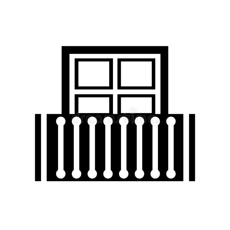 Balcony Icon Vector Isolated on White Background, Balcony Sign ...
