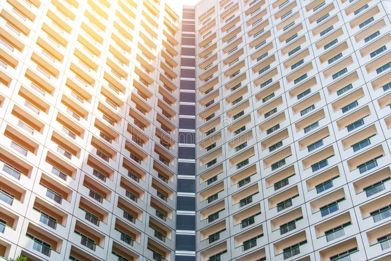 Balcony of Modern Apartment Building in the City Downtown Stock Image ...