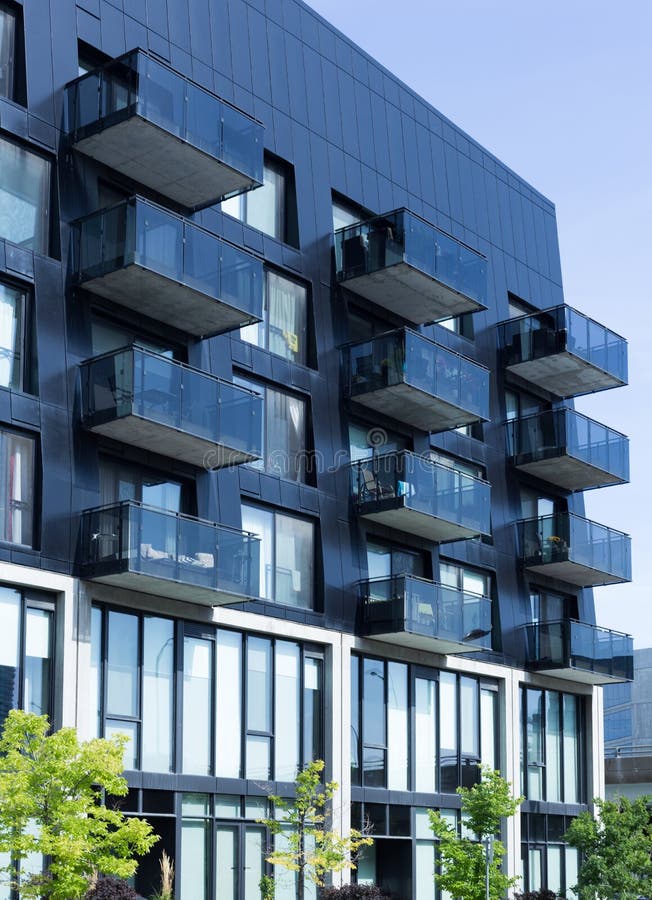 Balcony Modern Architecture in City Stock Photo - Image of life, home ...