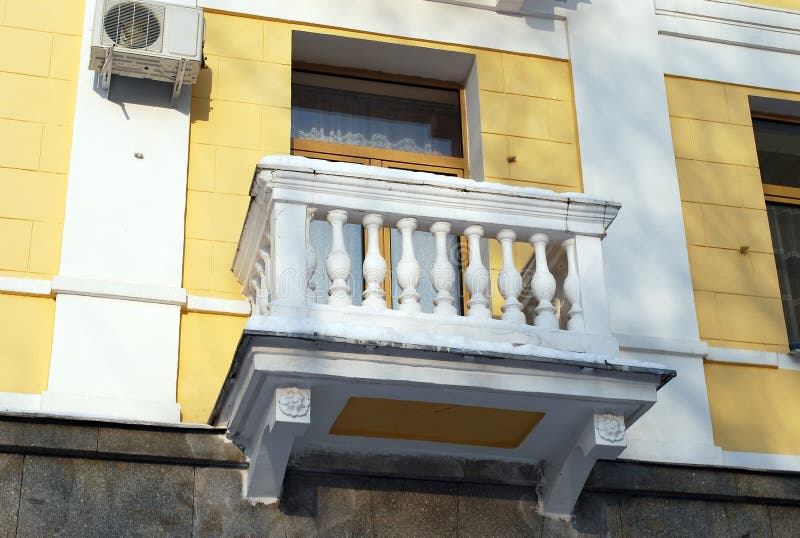 Balcony of the Old Building Stock Photo - Image of house, building ...