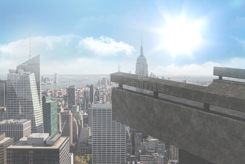 Balcony overlooking city stock image. Image of graphic - 255573089