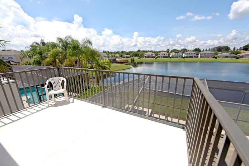 Balcony stock photo. Image of residential, lake, view - 52532202