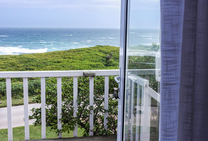 Balcony Overlooking the Ocean in Eastern Cape South Africa Stock Image ...