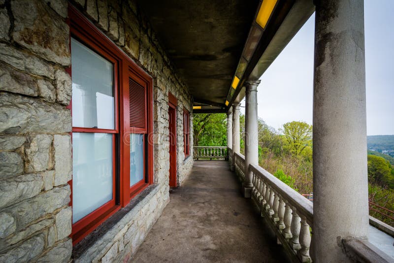 Balcony of the Pagoda on Skyline Drive, in Reading, Pennsylvania Stock ...