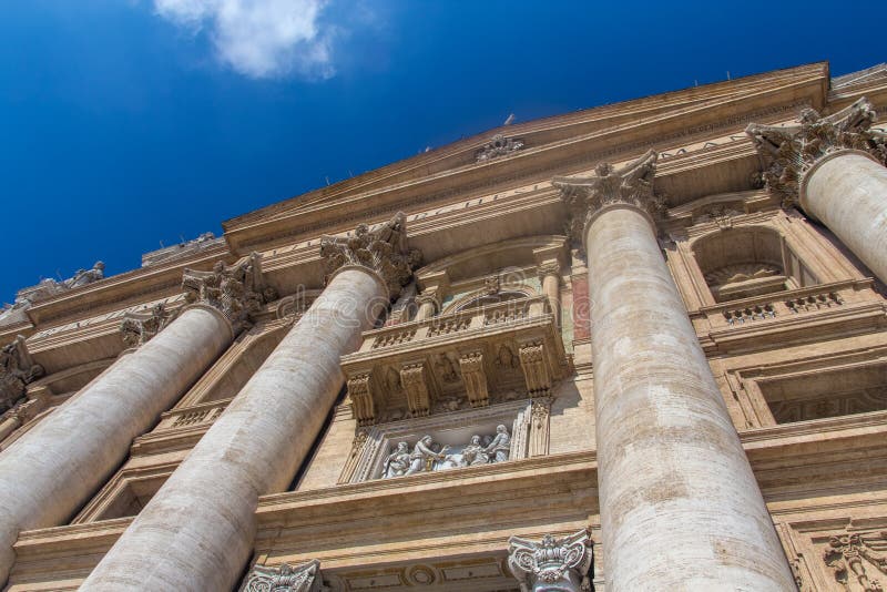 Pope Balcony and Window at Saint Peters Cathedral in Vatican Editorial ...