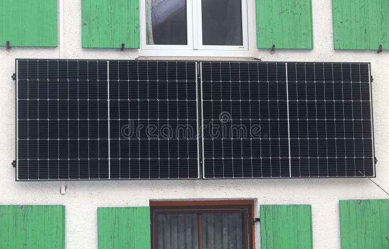 A Balcony Power Plant for Generating Electricity on a House Wall Stock ...