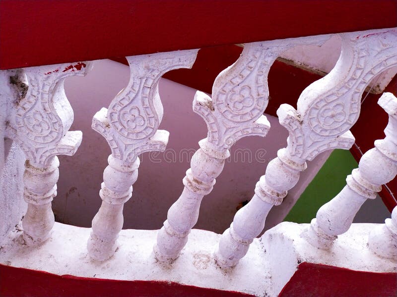 Balcony Railing Pillar Cement Pillar Stock Image - Image of master ...