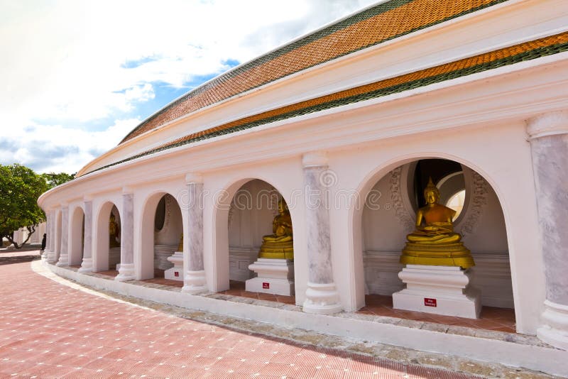 Balcony Round the Pagoda in a Temple Stock Photo - Image of ...