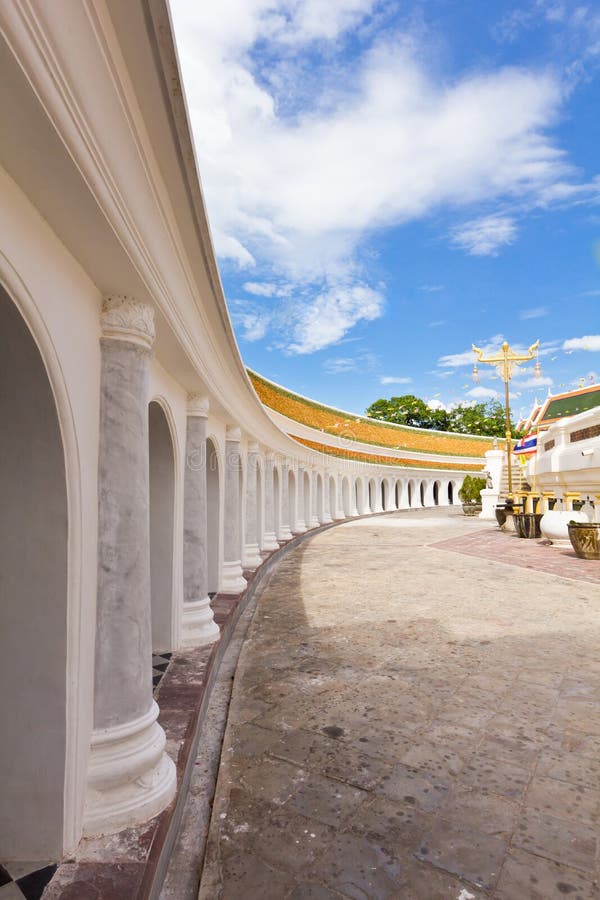Balcony Round the Pagoda in a Temple Stock Photo - Image of ...
