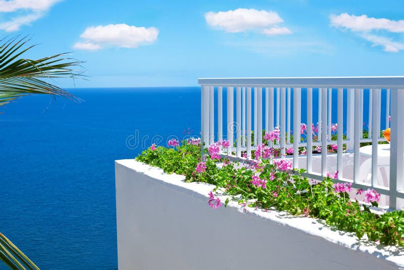 A balcony in Spain stock image. Image of horizon, balcony - 20120613