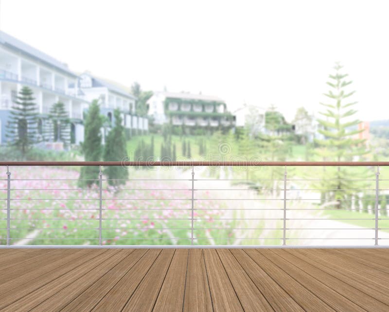 Balcony and Terrace of the Blur Exterior Background Stock Image - Image ...