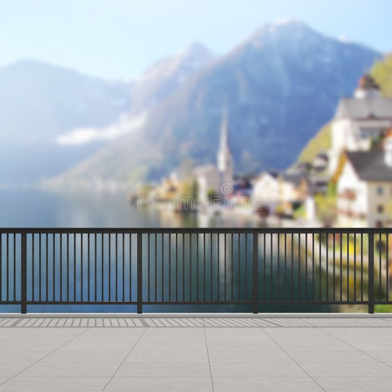 Balcony and Terrace of Blur Exterior Background Stock Image - Image of ...