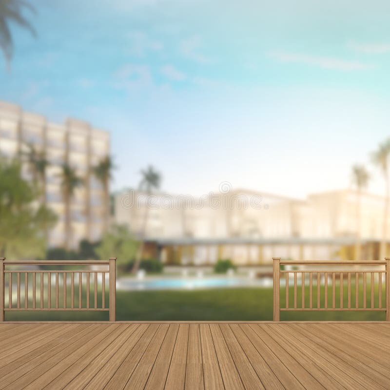 Balcony and Terrace of Blur Exterior Background Stock Photo - Image of ...