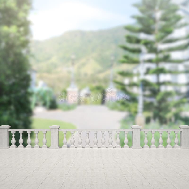 Balcony and Terrace of Blur Nature Background Stock Image - Image of ...