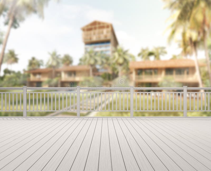 Balcony and Terrace of the Exterior Background Stock Photo - Image of ...